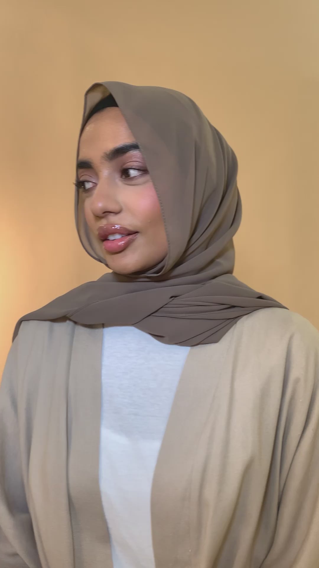 Greige Crepe Hijab | Modest Hijabs | Aab Modest Wear – Aab INT