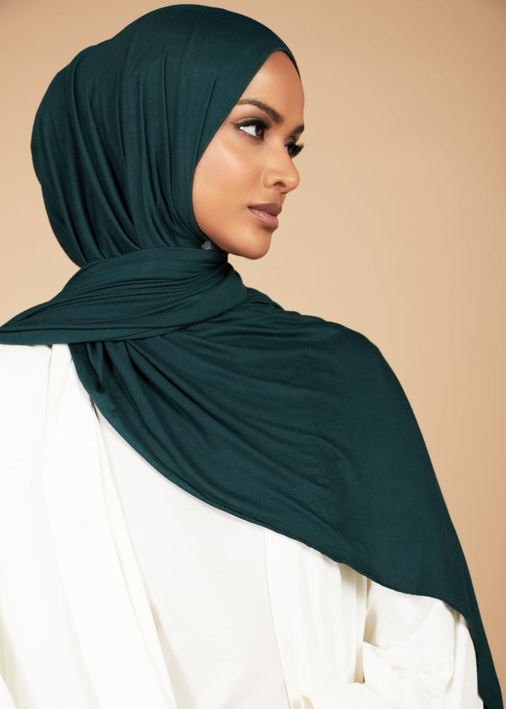 Emerald Green Jersey Hijab – Aab INT